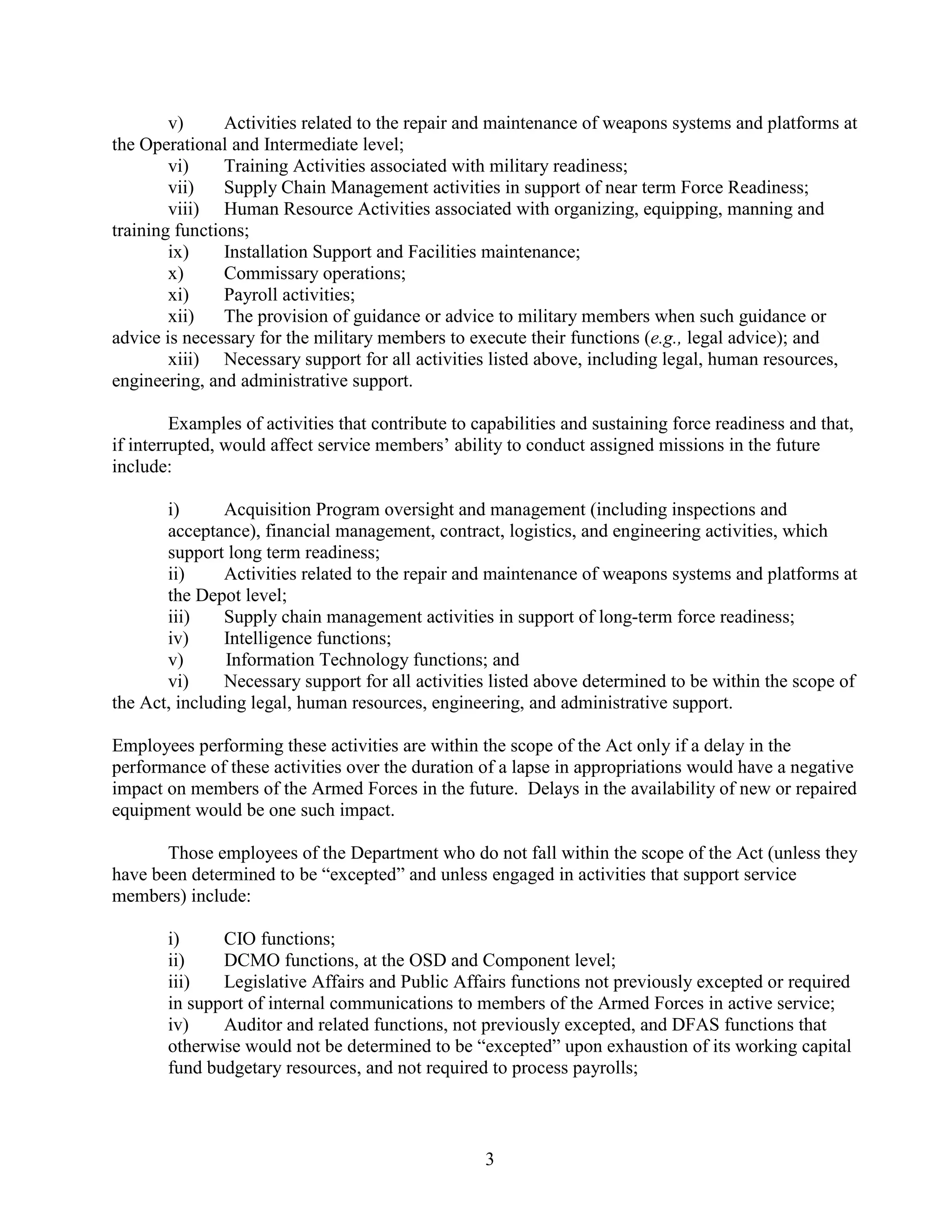 Memorandum Pay Our Military Act Guidance | PDF