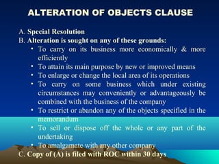 Memorandum and article | PPT