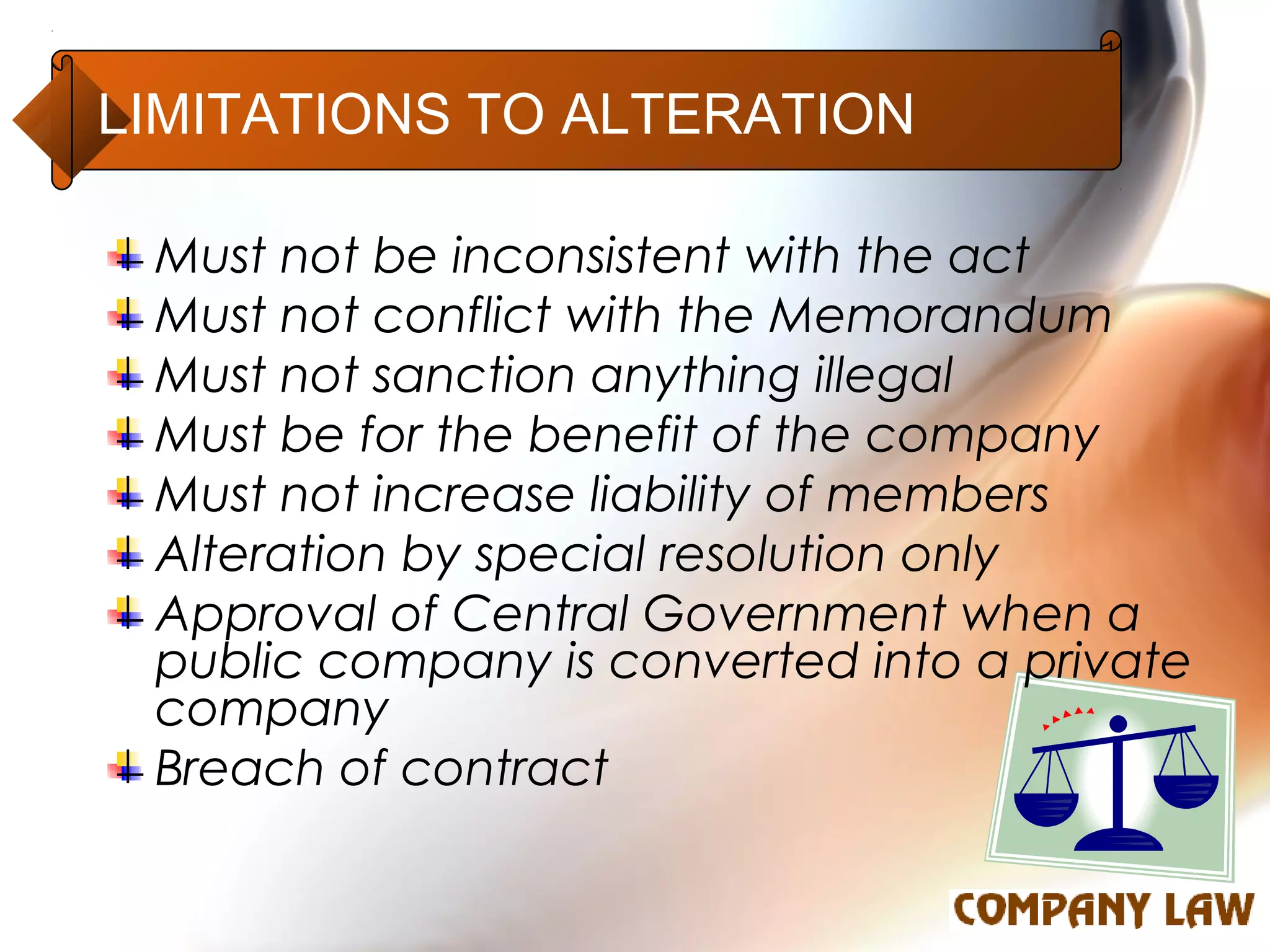 Memorandum, articles & prospectus | PPT