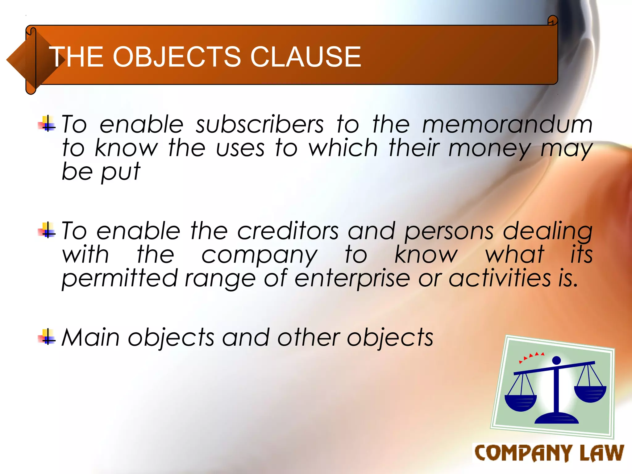 Memorandum, articles & prospectus | PPT