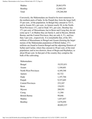 Memorandum on the Census of British India of 1871-72 | PDF | World ...