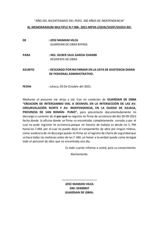 Modelo De Memorándum De Acuerdo