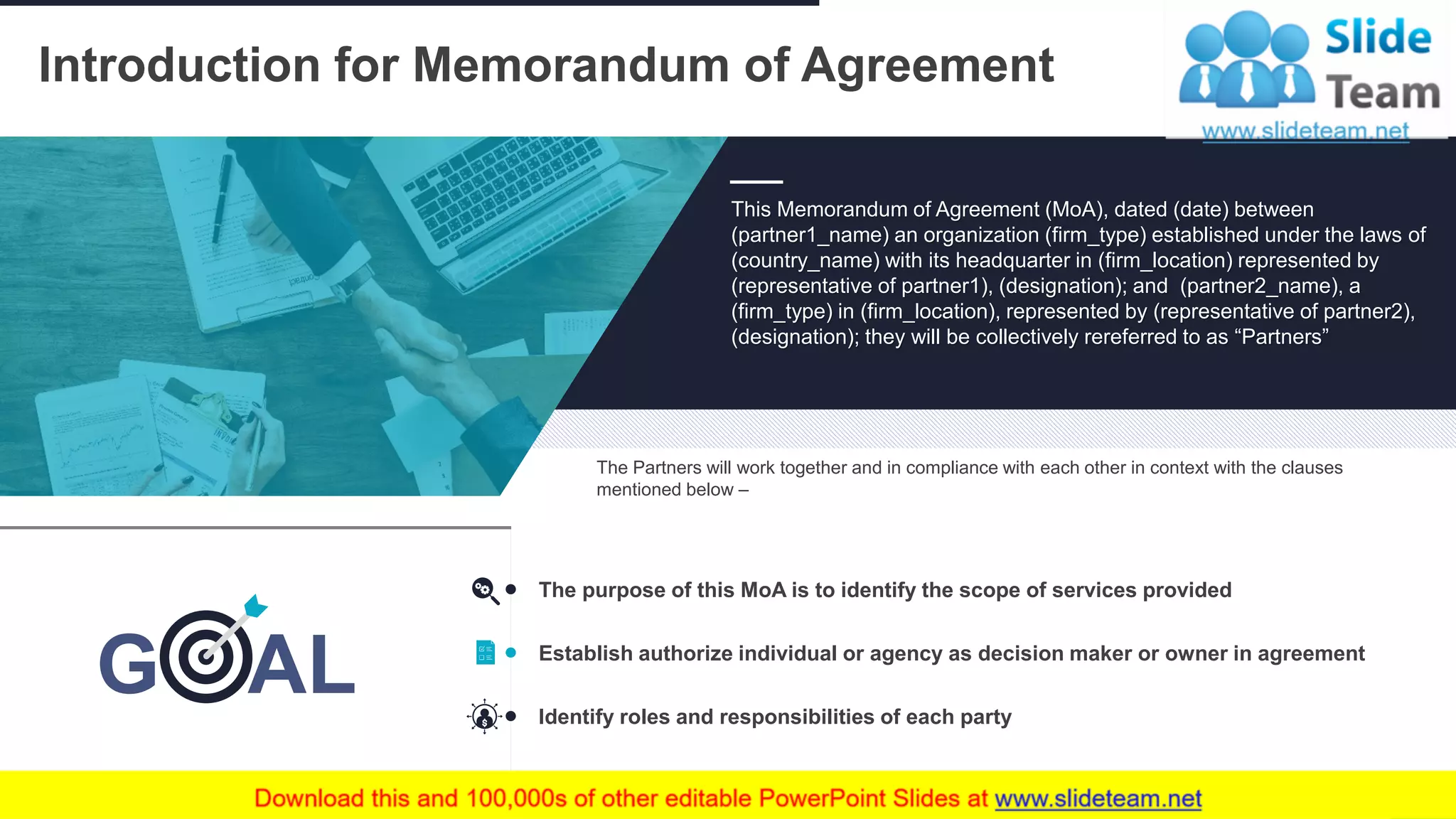 Memorandum Of Agreement Proposal PowerPoint Presentation Slides | PDF