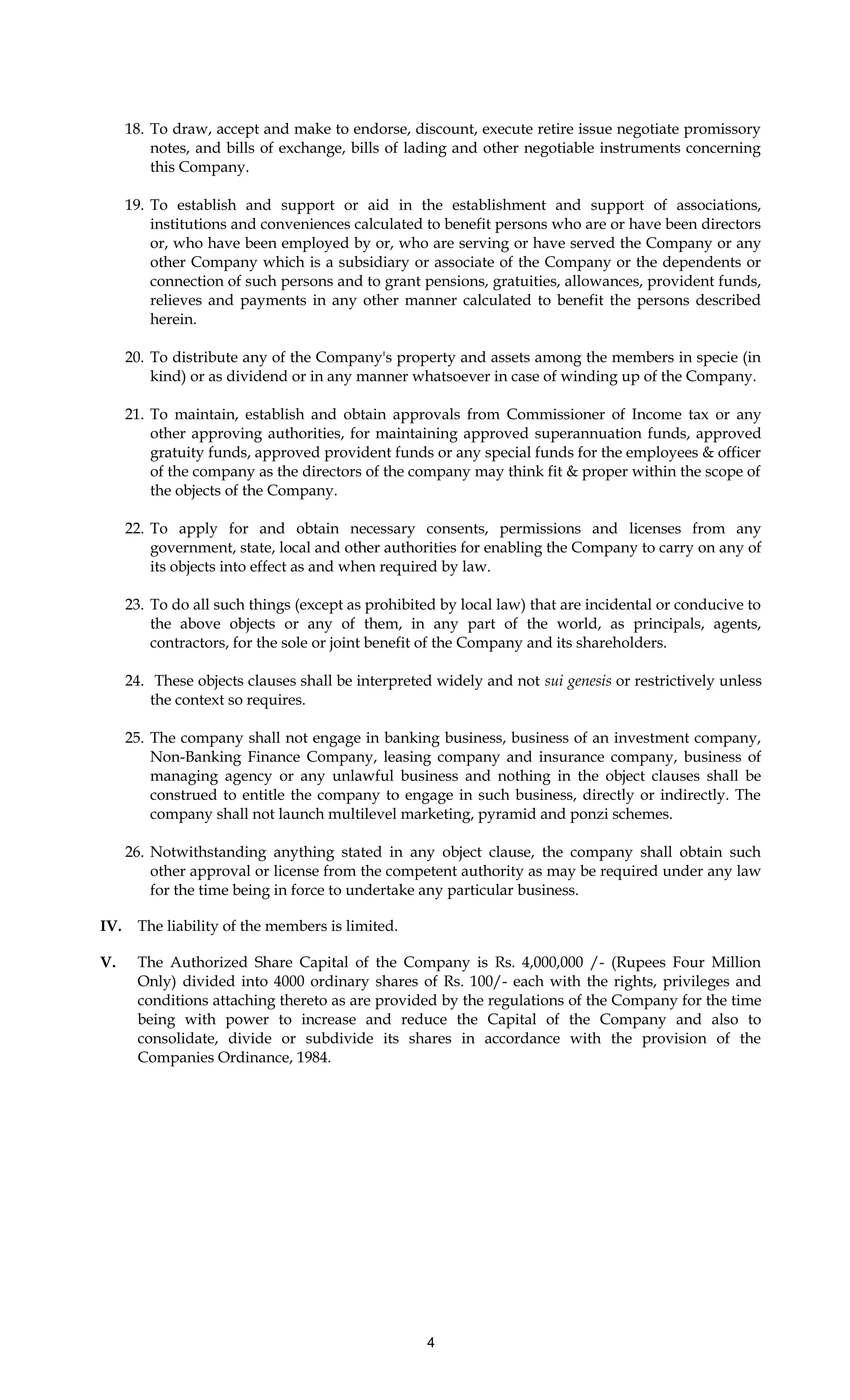 Memorandum of associamtion MaharviConstruction | DOC | Business ...