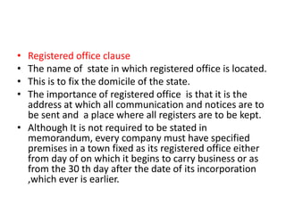 Memorandum of association | PPTX