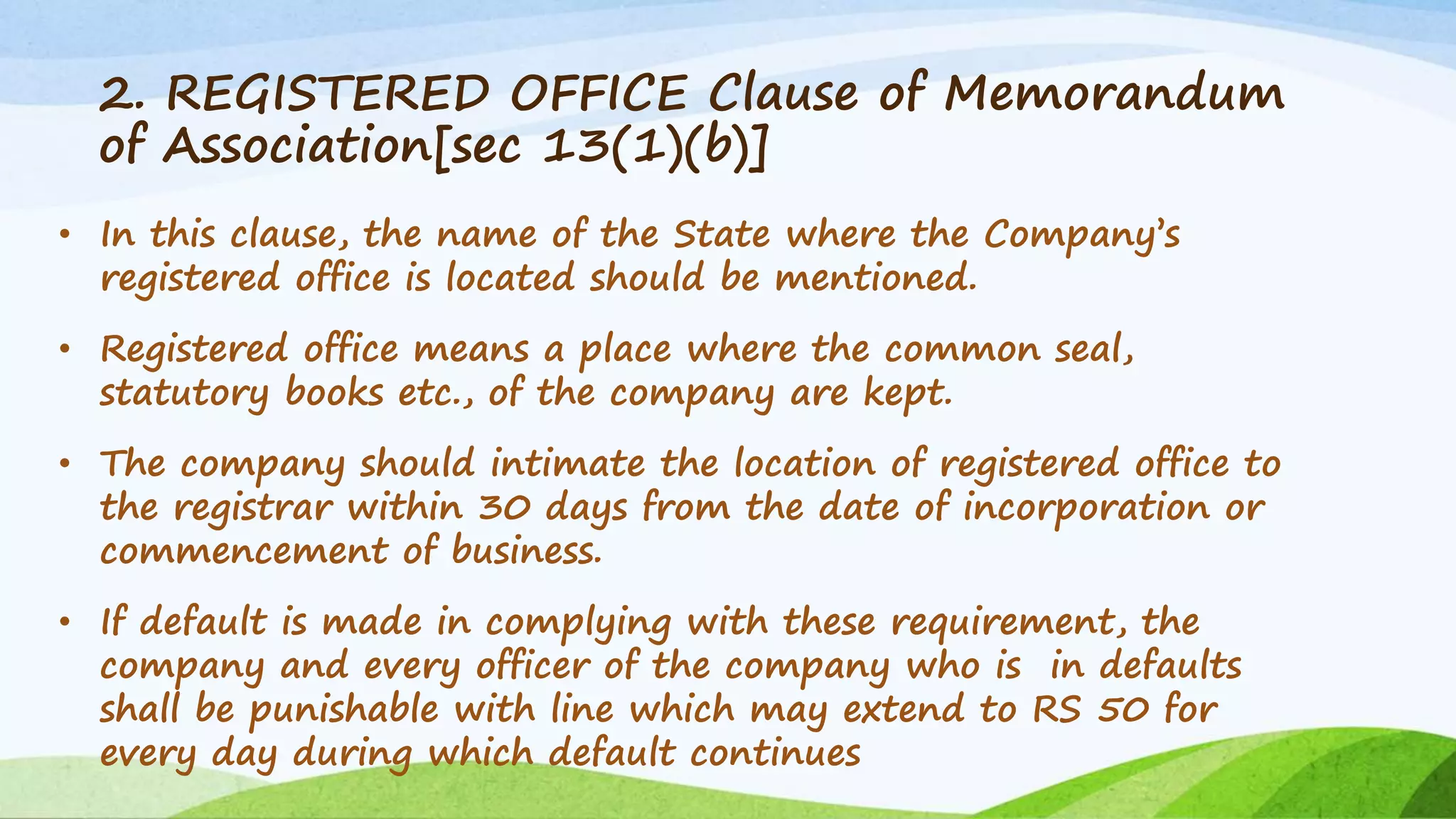 Memorandum of association | PPTX