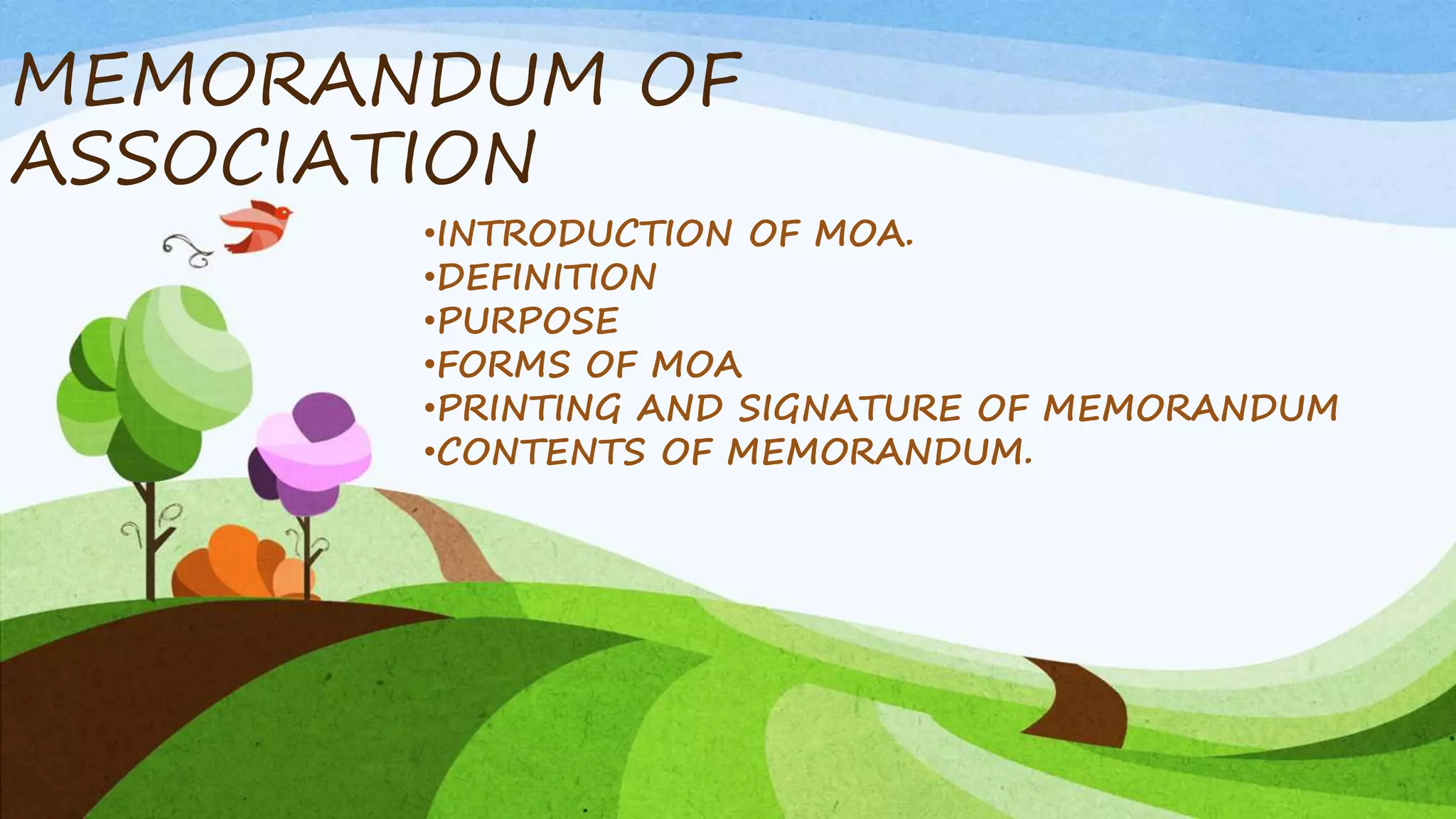 Memorandum of association | PPTX