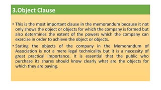 Memorandum of Association | PPTX