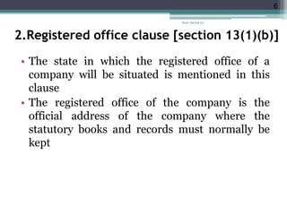 Memorandum of association and articles of association | PPTX