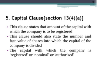 Memorandum of association and articles of association | PPTX