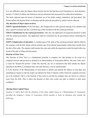 Memorandum of Association & Articles of Association | PDF