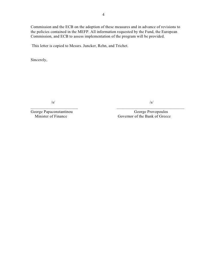 Memorandum of economic and financial policies