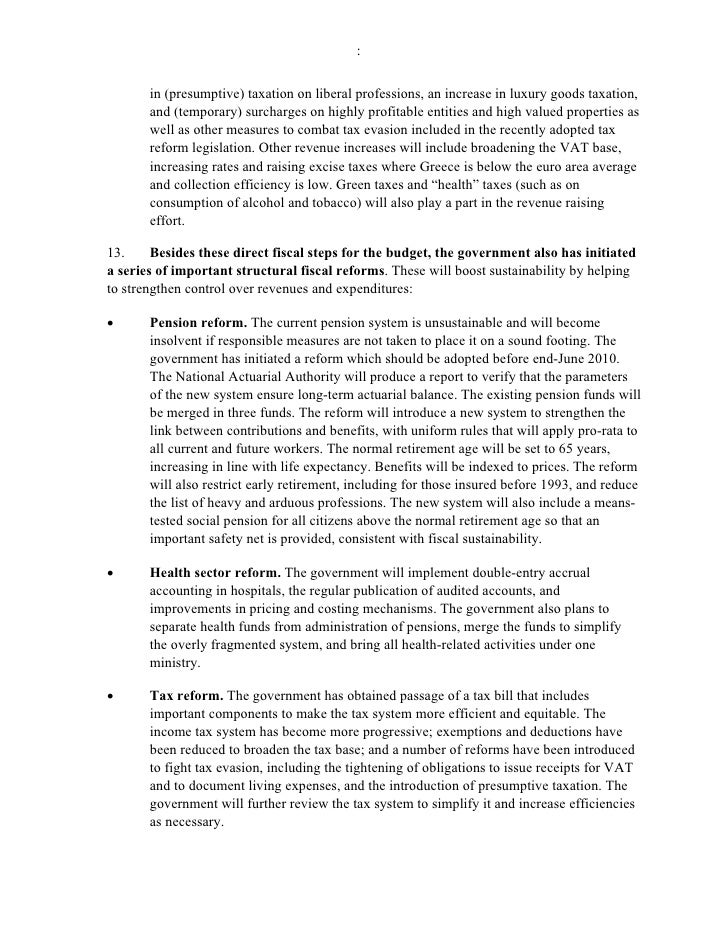 Memorandum of economic and financial policies