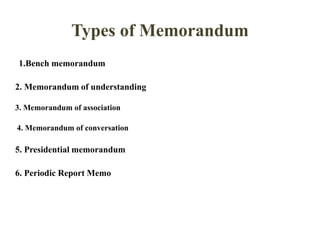 Memorandum presentation | PDF