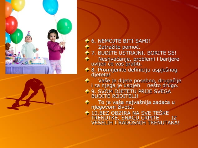 Memorandum roditeljima | PPT