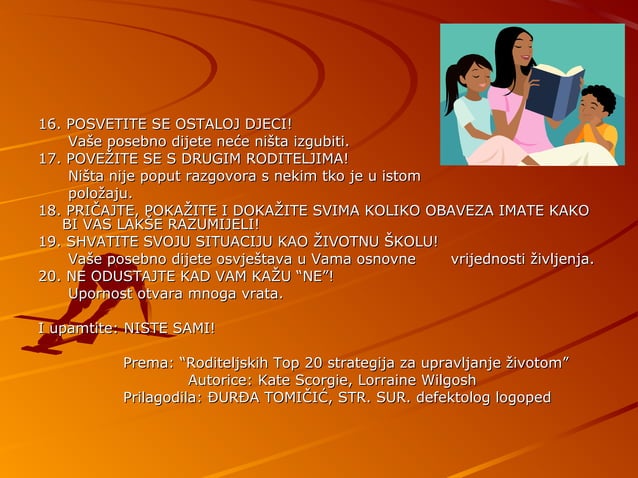 Memorandum roditeljima | PPT