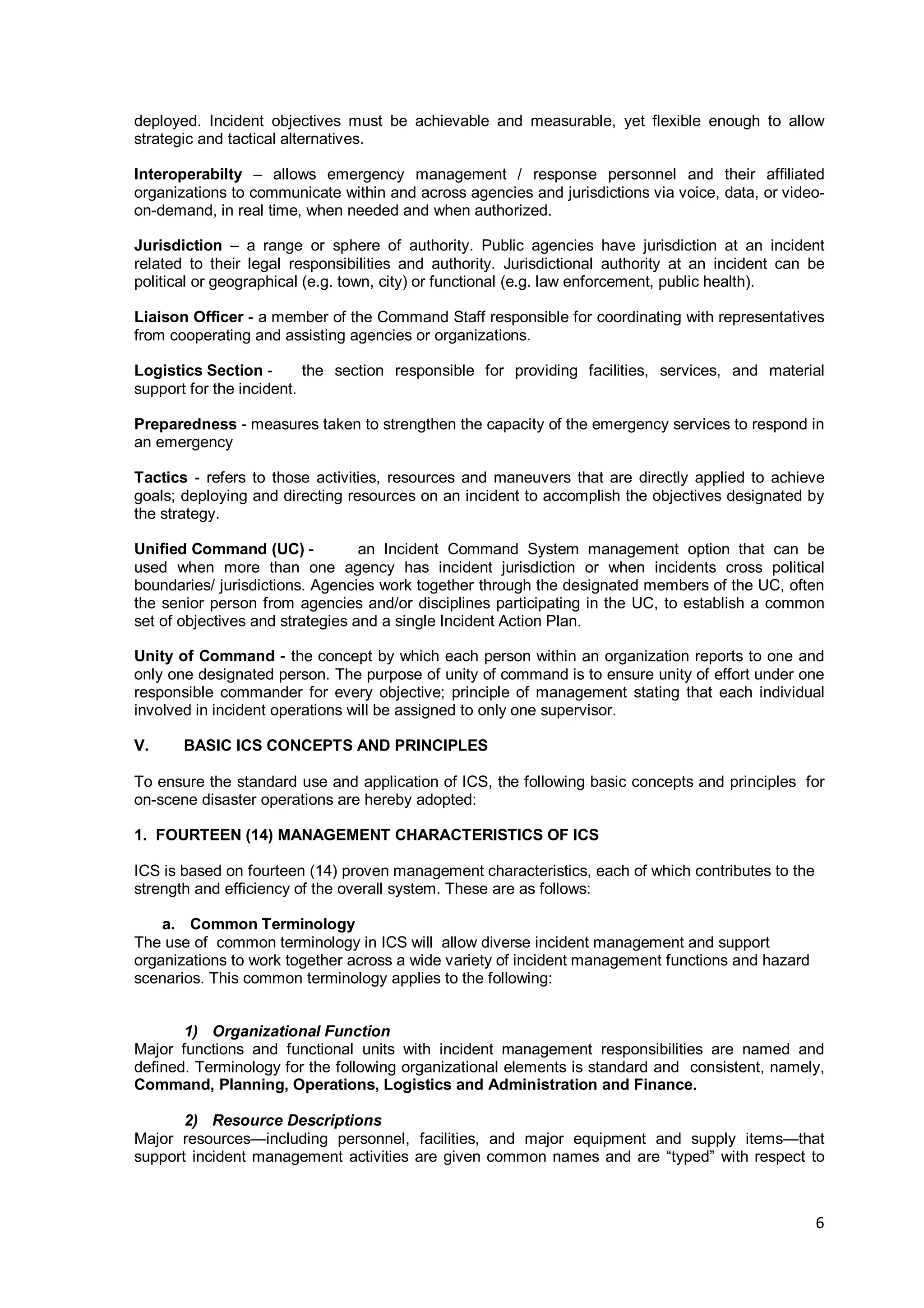 Memo Re-implementing Guidelines on the use of ICS | PDF