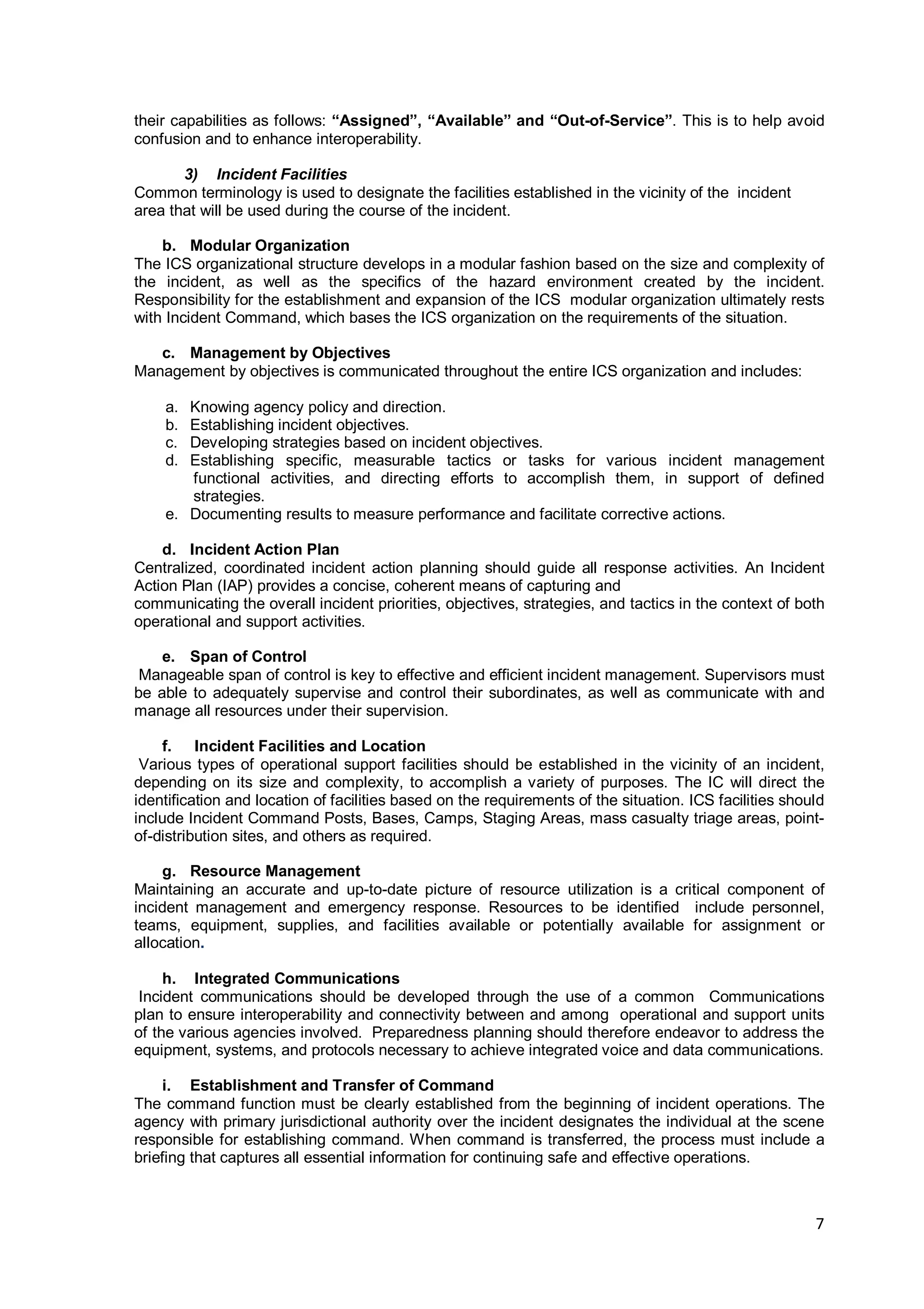 Memo Re-implementing Guidelines on the use of ICS | PDF