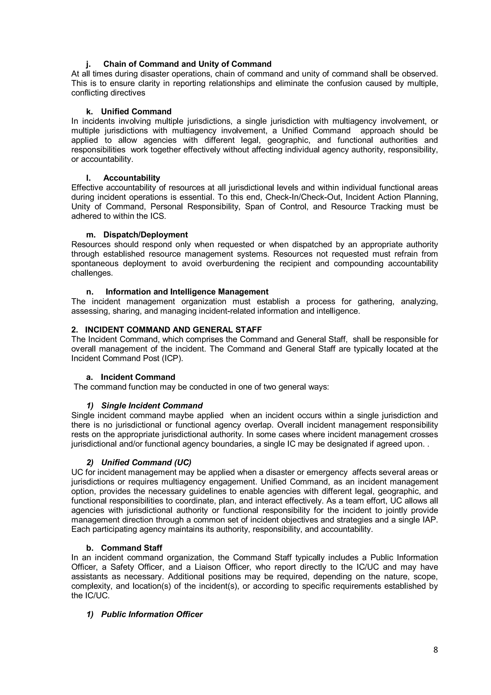 Memo Re-implementing Guidelines on the use of ICS | PDF