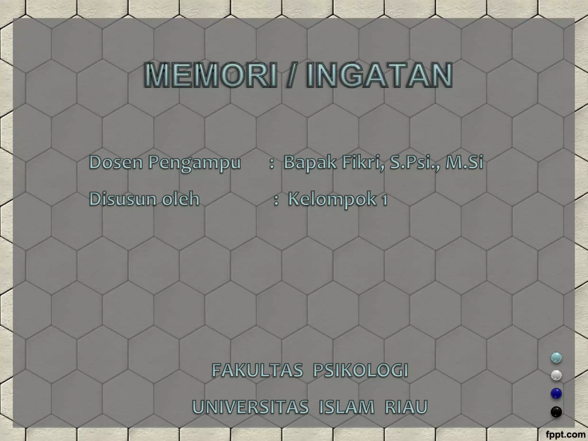 Memori/Ingatan | PPT