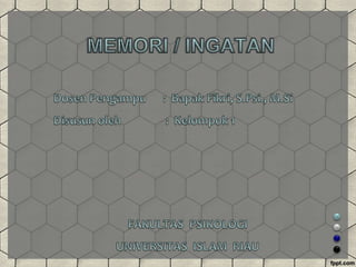 Memori/Ingatan | PPTX