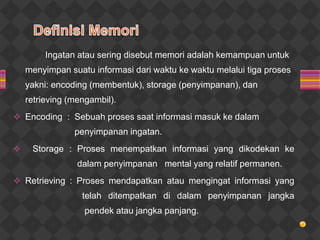 Memori/Ingatan | PPTX