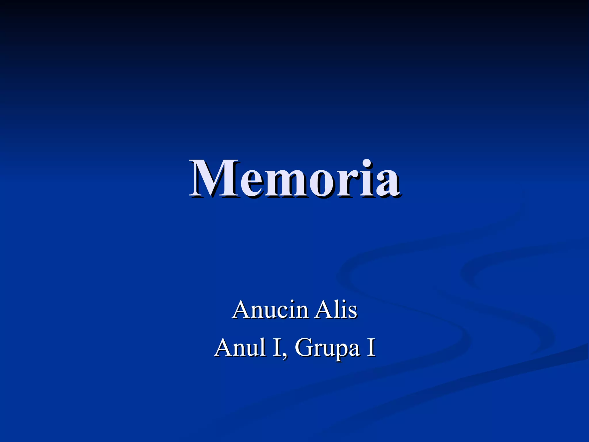 Memoria | PPT