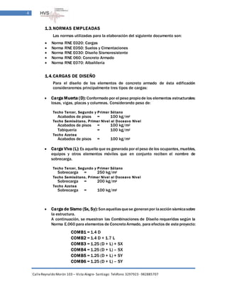 Memoria de calculo proyecto vigil | DOCX