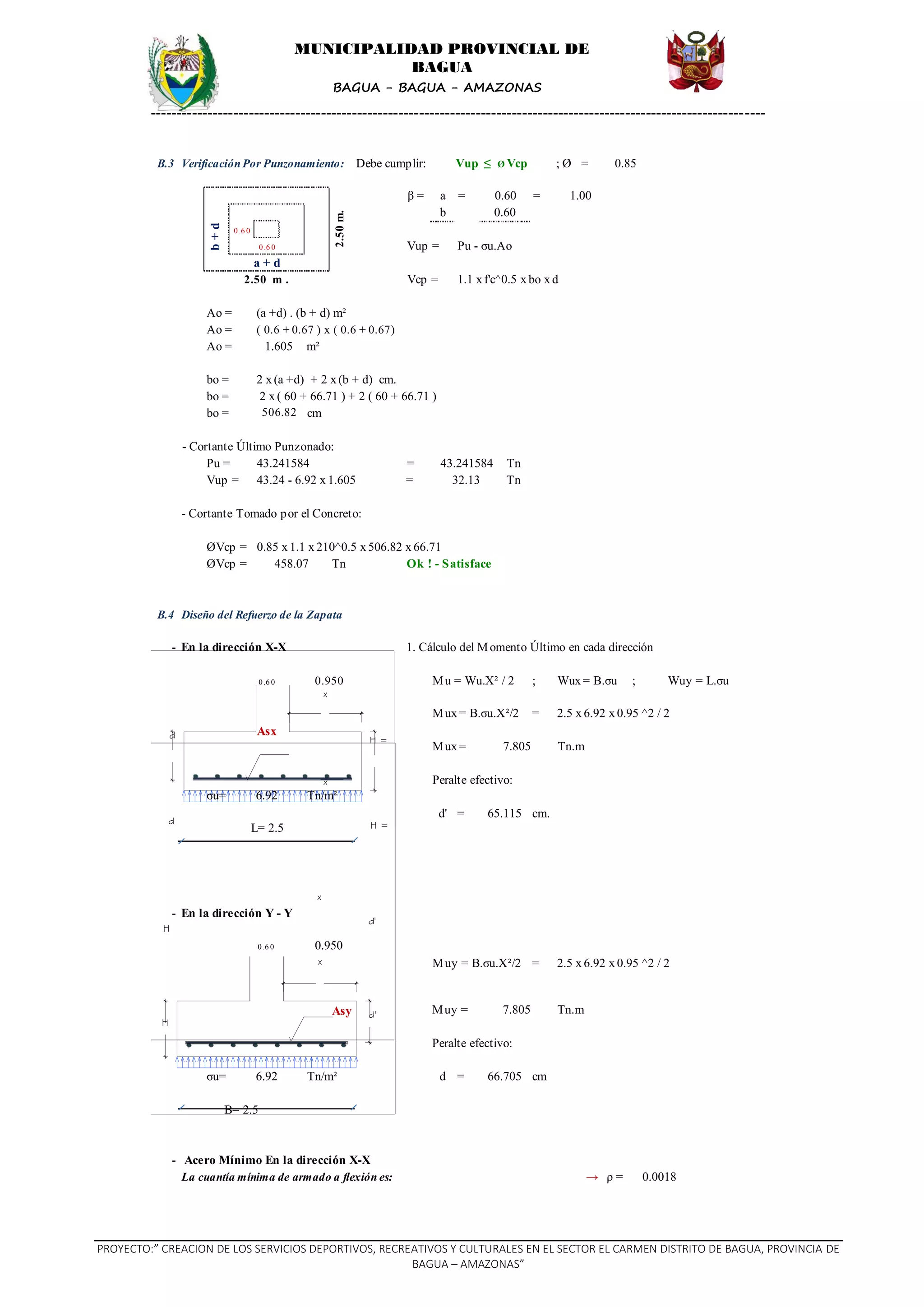 Memoria de calculo techo metalico el carmen | PDF