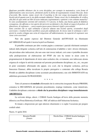 Memoria difesa rosaria piroddi | PDF