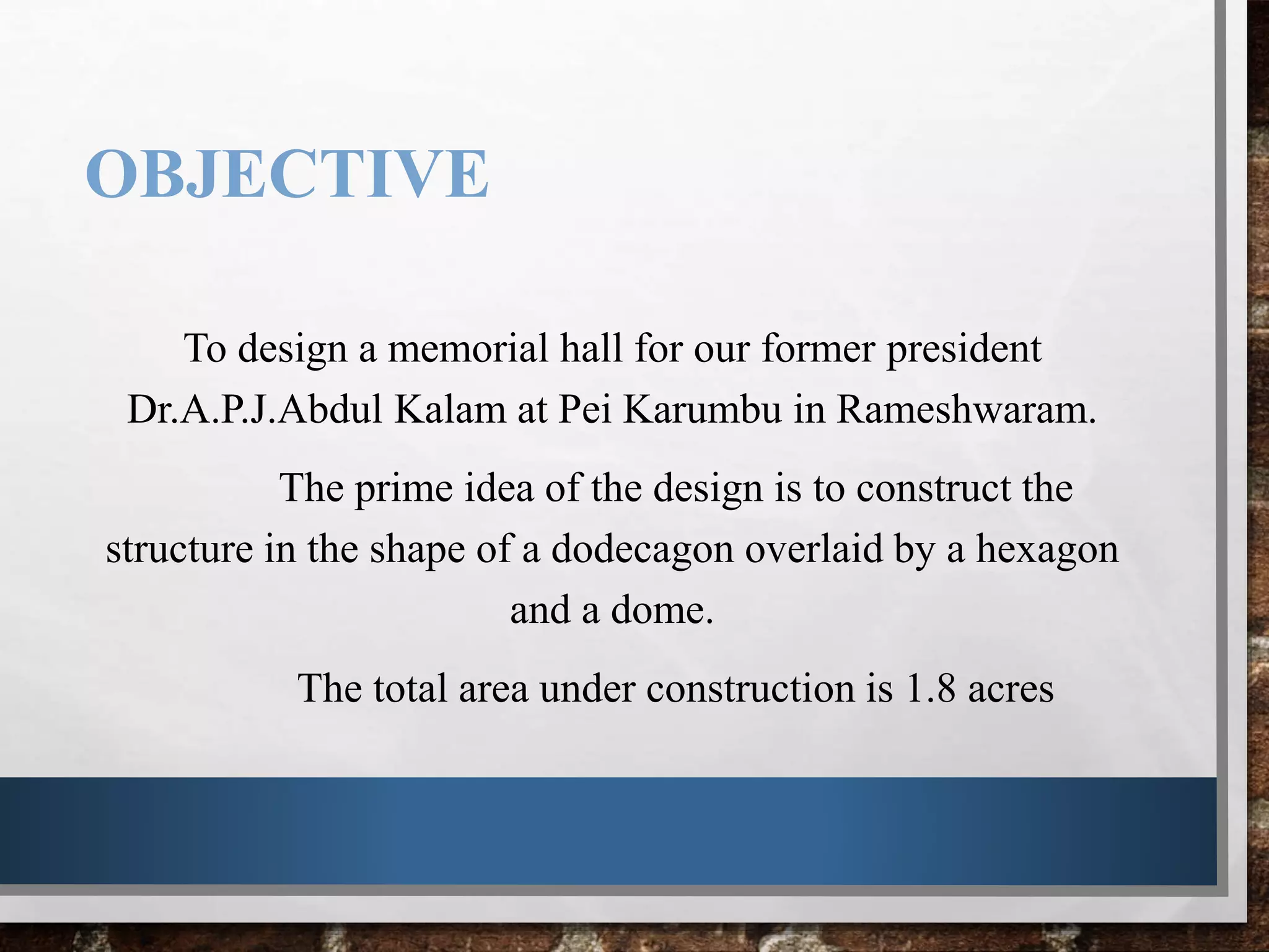 Memorial Hall- Design Project | PPTX | Civil Engineering Industry ...