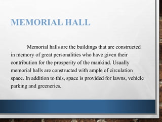 Memorial Hall- Design Project | PPTX