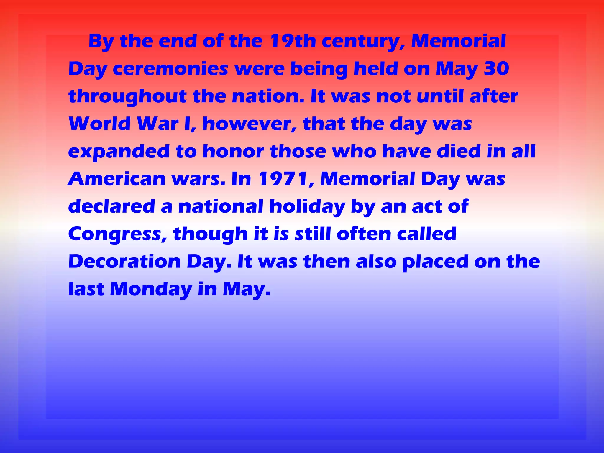 Memorial Day Origins & History | PPTX