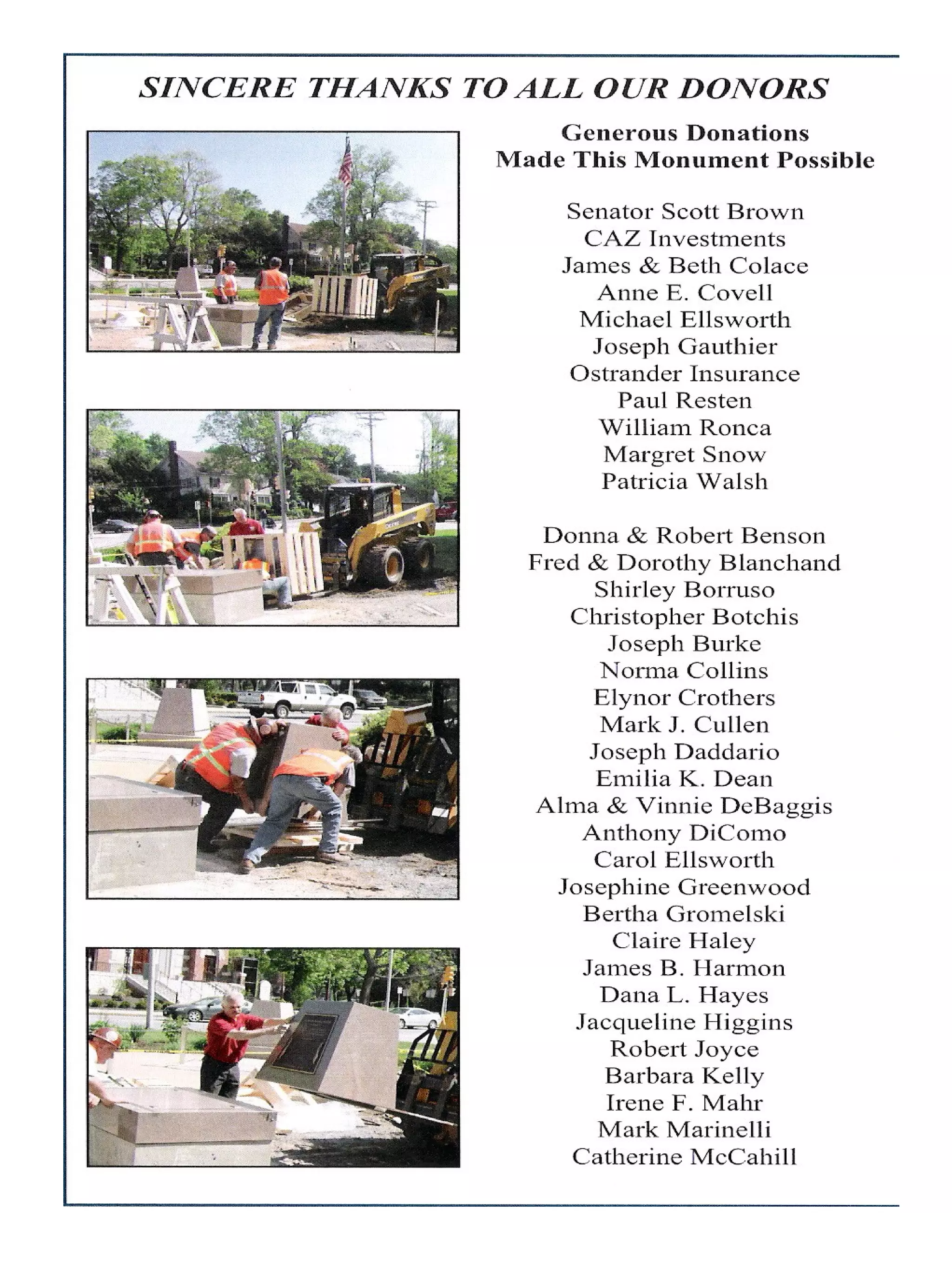 Franklin Veterans Memorial - Dedication Program | PPT