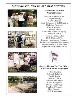 Franklin Veterans Memorial - Dedication Program | PPT