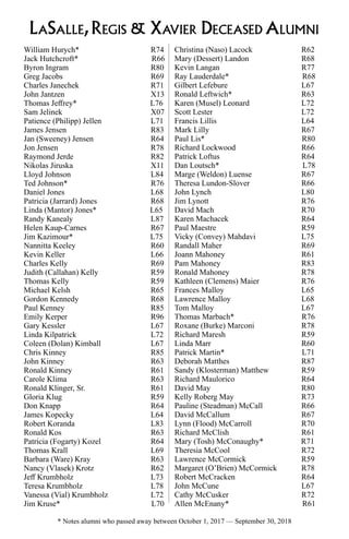 Memorial Mass Program 2018 | PDF