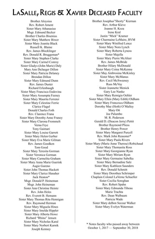 Memorial Mass Program 2018 | PDF