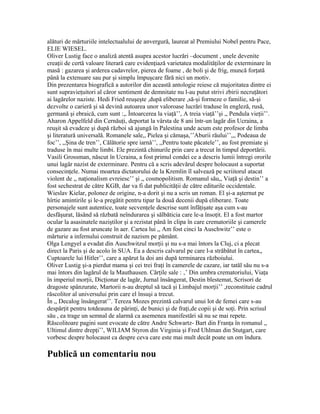 Memoria omenirii holocaust | DOC