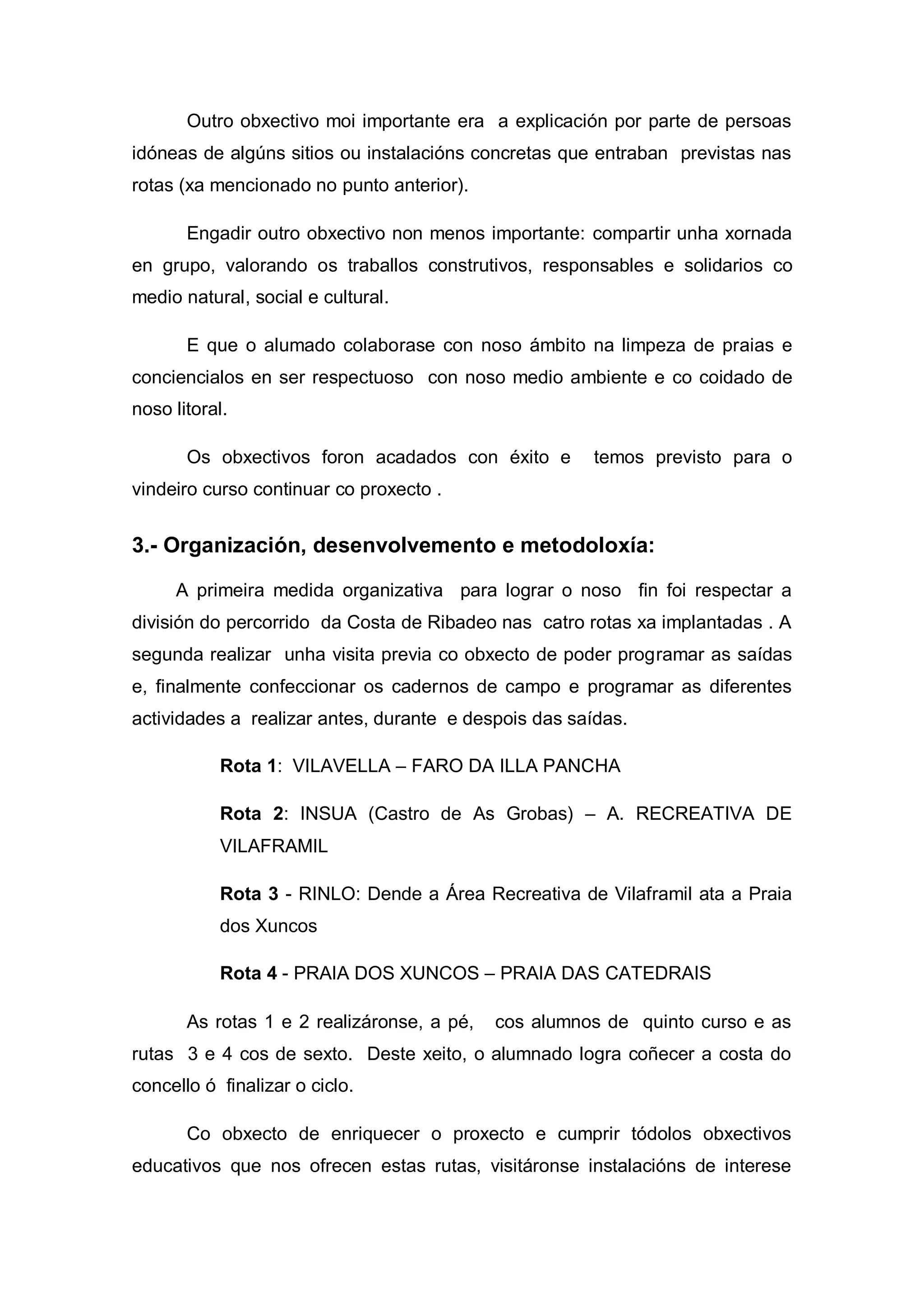 Memoria plan proxecta. final | PDF