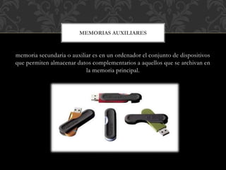 Memoria+ram+ rom-+cache+y+memorias+auxiliares | PPTX