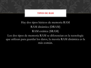 Memoria+ram+ rom-+cache+y+memorias+auxiliares | PPTX