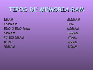 Memoria Ram Y Rom | PPT