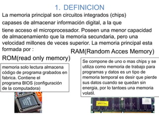 Memoria ram y rom | PPTX