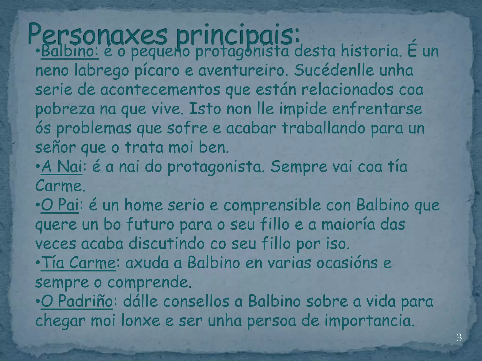 Memorias dun neno labrego | PPT