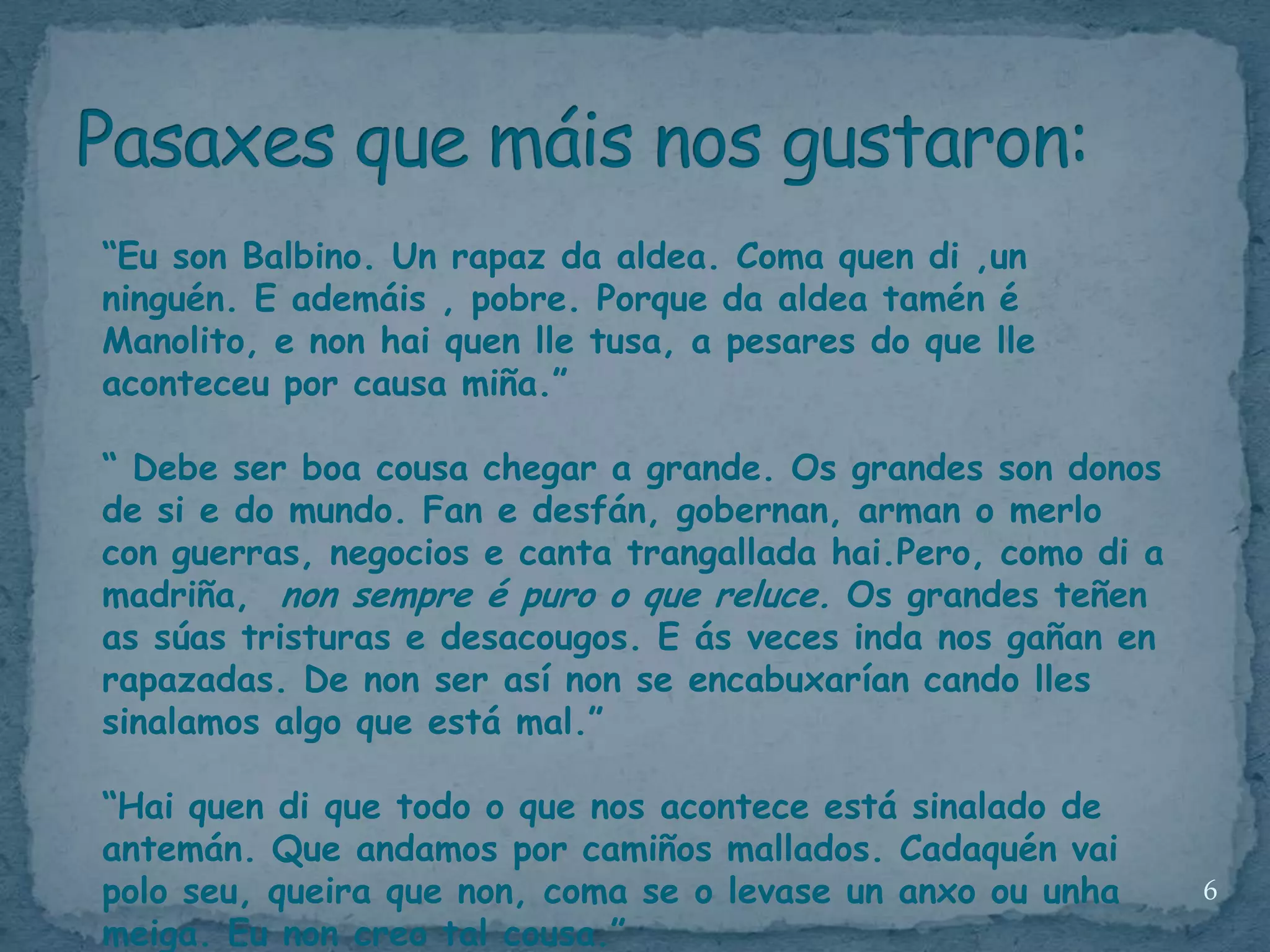 Memorias dun neno labrego | PPT