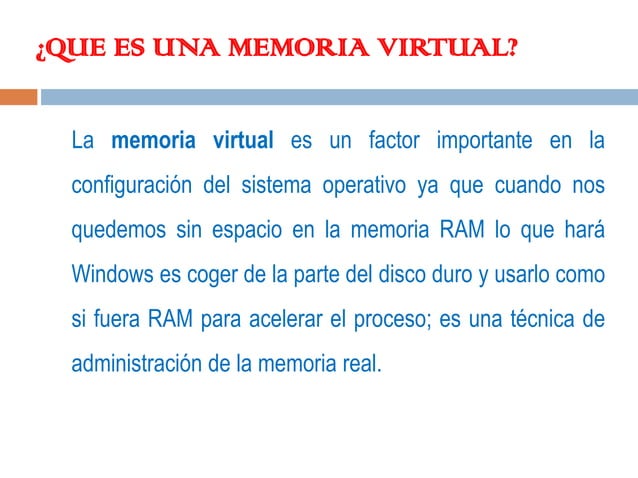 MEMORIA VIRTUAL | PPTX