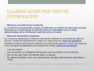 Memoria y aprendizaje | PPTX