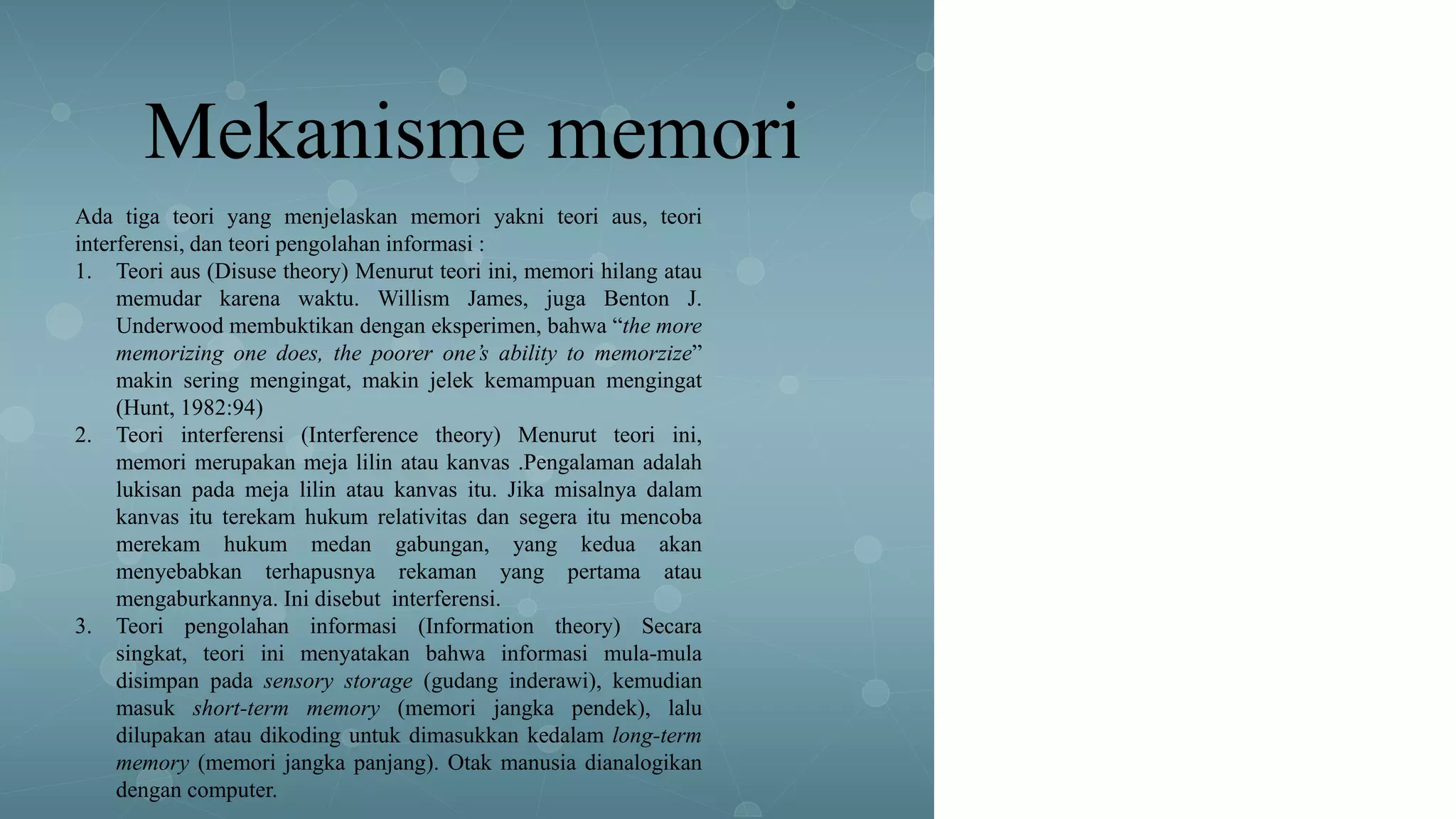 Memori dan berpikir (1) | PPT