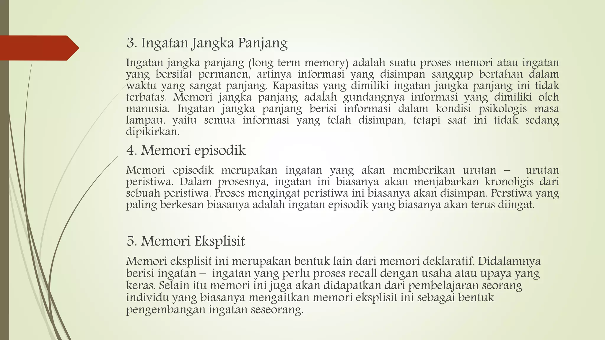 Memori dan berpikir ppt | PPTX