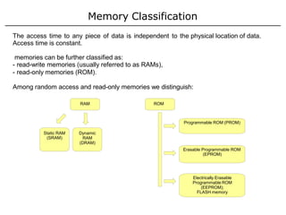 memories.pptx | Data Storage and Warehousing | Computing
